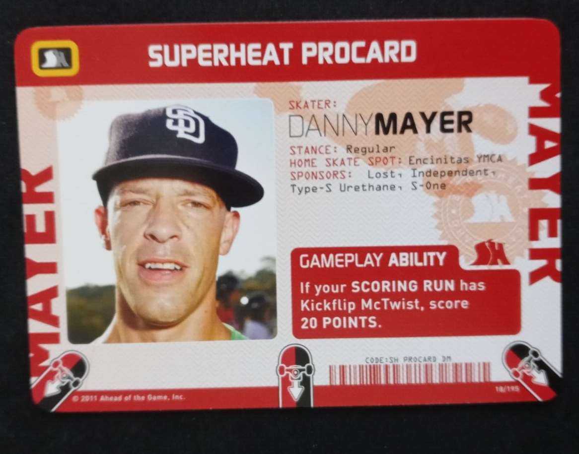 2011 Superheat Skateboarding Series Trading Card Game Danny Mayer #18 ...