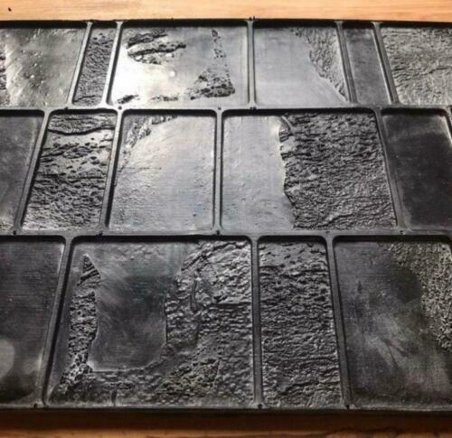 RUBBER Concrete stamps Pattern texture mats printing cement Paving ...