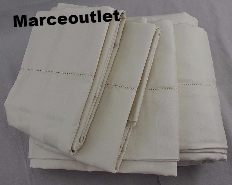 Charter Club Damask Stripe 550 TC QUEEN EXTRA DEEP Fitted Sheet & Cases ...