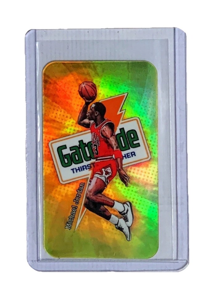 Michael Jordan 1991 Gatorade Yellow Lemon Lime Refractor Promo Tobacco ...