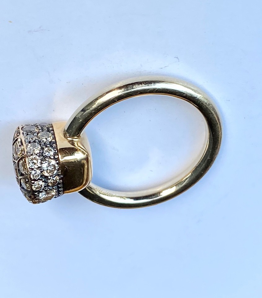 Pomellato Nudo Brown Diamond Ring 18K Rose Gold size 50 9mm 0.88ct | eBay
