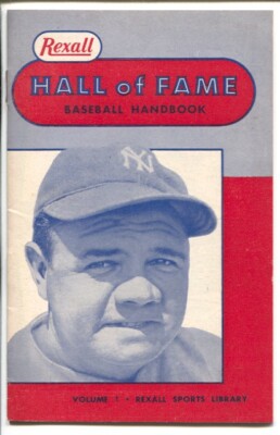 Rexall Hall Of Fame Baseball Handbook 1960-1st edition-Babe Rith cover ...