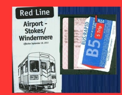Expired Metro card Transit RTA and MAP RED LINE CLEVELAND . Subway. BUS ...