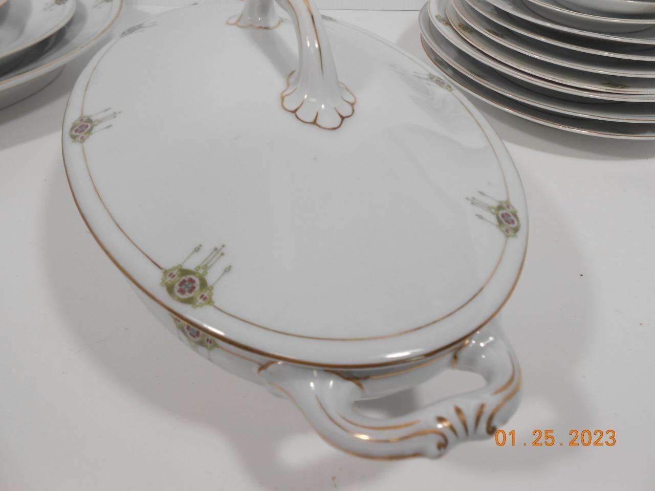 Antique Austrian Empire China Karlsbad Dinnerware Set 45 pc Austria. | eBay