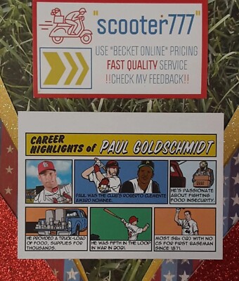 2022 Topps Heritage 73 Topps COMICS~#16⭐PAUL GOLDSCHMIDT⭐《Retro Insert ...