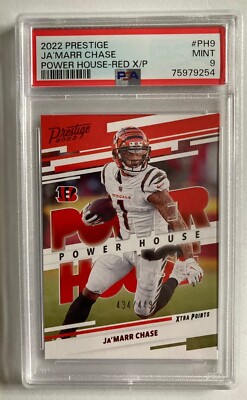 2022 Prestige Football Ja'Marr Chase Power House RED X/P Card #PH9 PSA ...