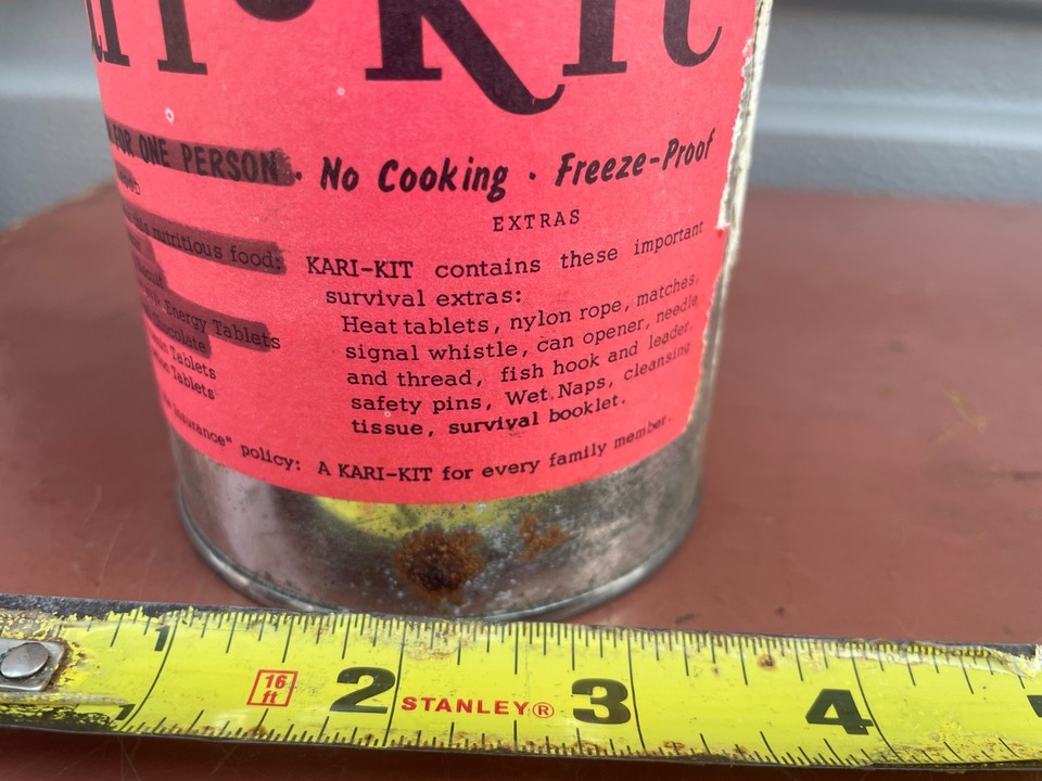 Vintage Perma-Pak 1950s AWL (air water land) survival Kari-Kit SEALED ...
