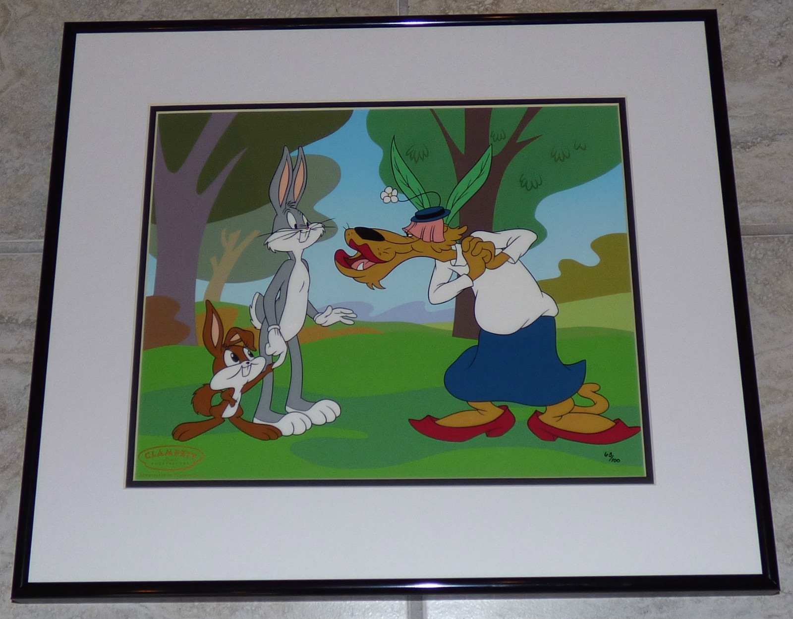 LOONEY TUNES BUGS BUNNY PETE PUMA RABBIT'S KIN LE HAND PAINTED CEL ...