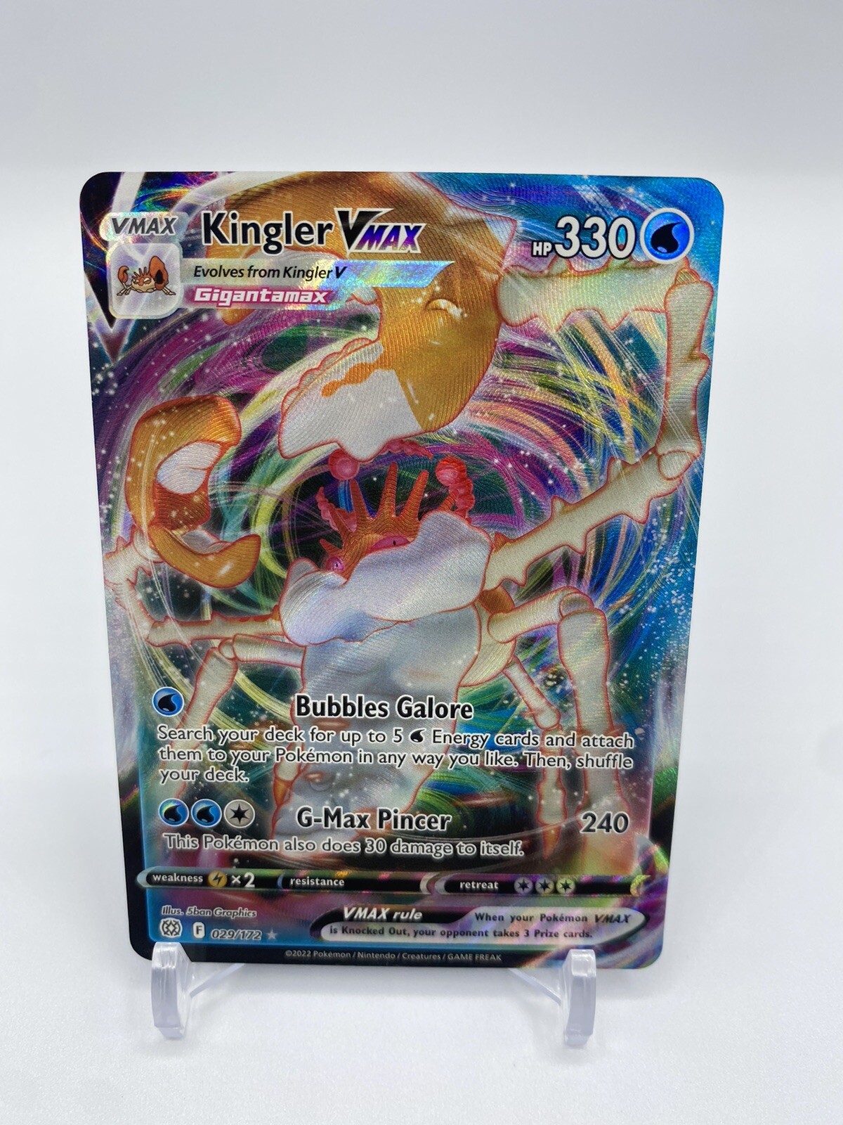 Pokemon TCG Brilliant Stars 029/172 - Kingler VMAX - Ultra Rare - NM | eBay