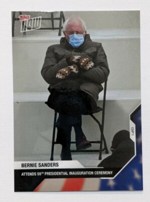 USA Election Topps NOW Bernie Sanders Card 21 - 2021 Inauguration Day 💎 ...