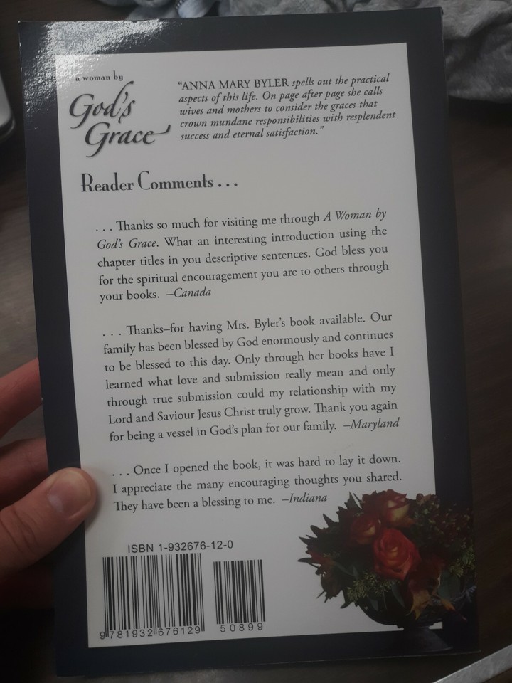A Women By God's Grace By Anna Mary Byler Devotional Inspirational Book ...