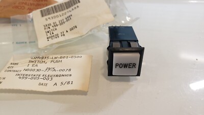 L3 HARRIS INTERSTATE ELECTRONICS PUSH SWITCH 499-005-003 5930-01-227 ...
