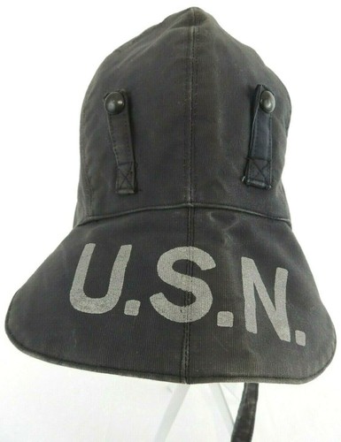 WW II USN Flight Deck Cap Navy Pilot Hat Size 7 Wool Original Issue ...