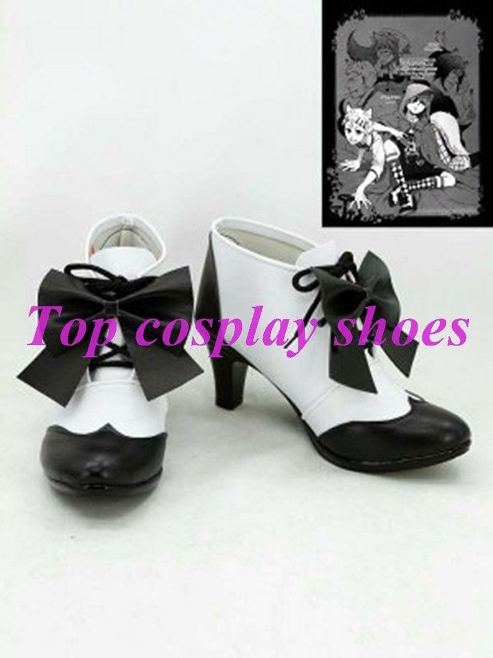 Black Butler Ciel Phantomhive Black & White Hight Heel Cosplay Boots ...