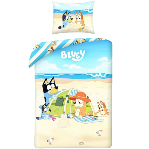 BLUEY Single Bed Quilt Cover Set - Beach Day | eBay