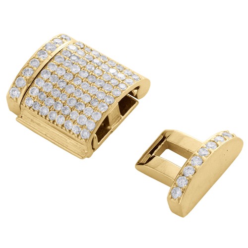 10K Yellow Gold Miami Cuban Chain / Bracelet 12mm Diamond Box Clasp ...