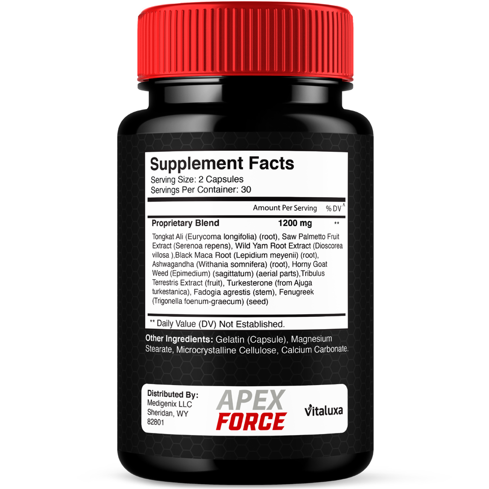 (2 Pack) Apex Force Pills Men Max Strength Apex Force Supplement (60 ...