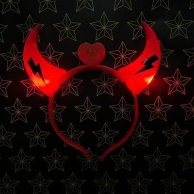 Light Up Devil Horns Red + Black Lightning Bolts AC/DC PWR:UP Tour ...