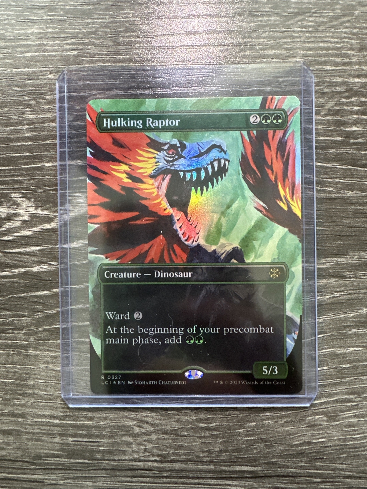 1x Hulking Raptor, Borderless Foil, Lost Caverns of Ixalan, Magic MTG ...