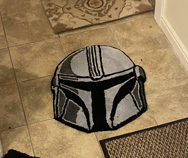 Handmade Tufted Custom Mandalorian Rug | eBay