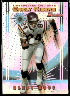 1999 Bowman Unexpected Delights Early Risers Randy Moss Rookie ...