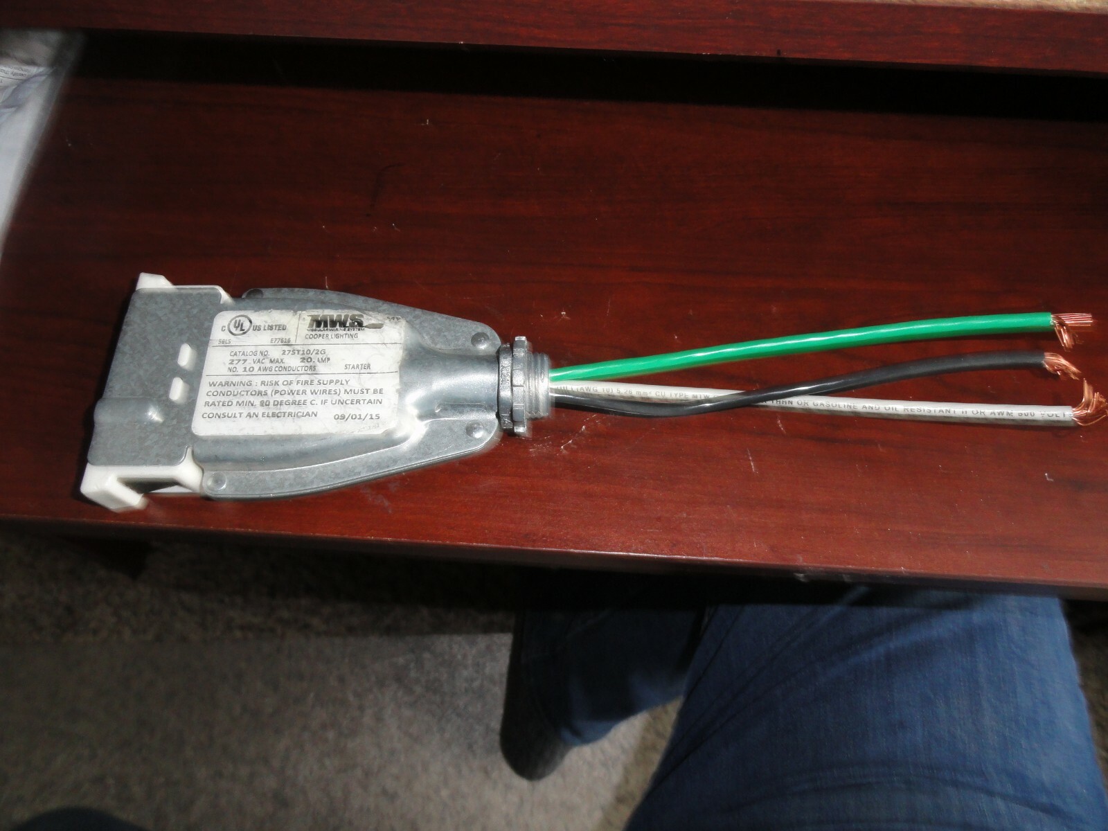 1 Cooper Lighting 27ST10/2G MWS Modular System Starter Fittings, 277V ...