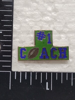 #1 FOOTBALL COACH HAT LAPEL PIN PIN BACK USED (AA2754) | eBay