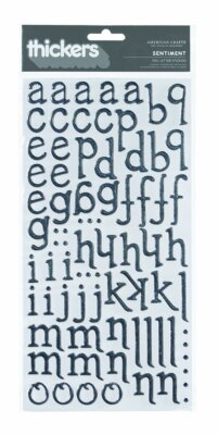 Darice American Crafts Foil Alphabet Stickers Sentiment Silver | eBay