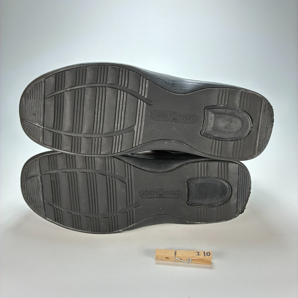 Orthofeet Baton Rouge Men's Brown Black Leather Loafer Lace Up Shoes ...