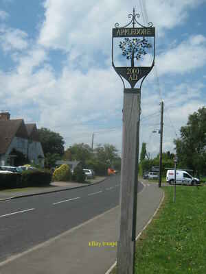 Photo 6x4 Appledore Village Sign On the Street, beside the Recreational ...