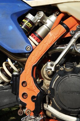 KTM FRAME GUARDS FITS EXC EXC-F 2017-2019 LIKE ACERBIS X-GRIP BLACK ...