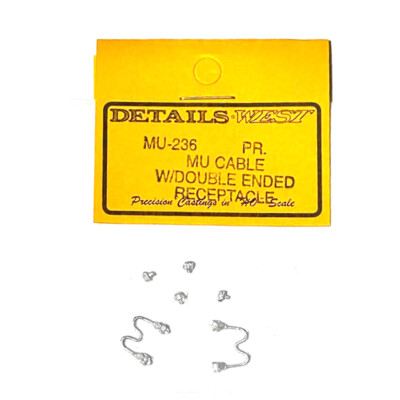 NEW Details West MU Cables Double-Ended & Two Receptacles HO Scale FREE ...