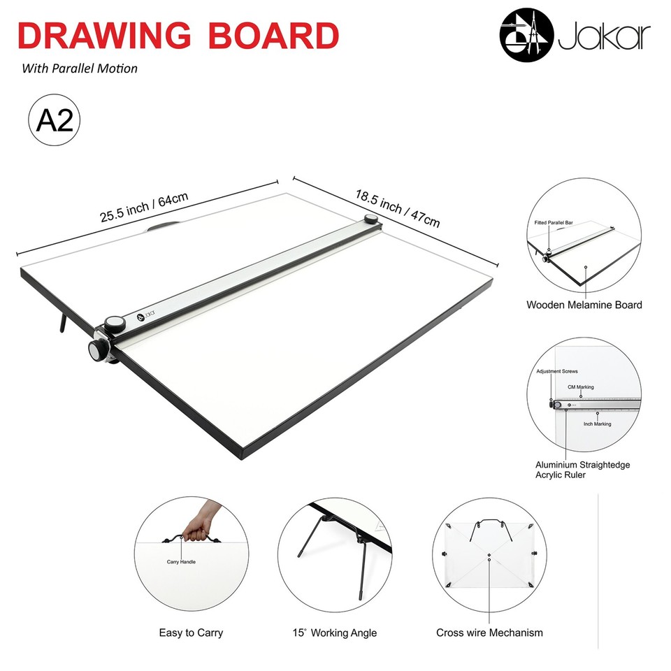 Jakar A2 Drawing Board Multi-function Office Drawing Board Parallel ...