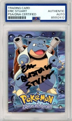 PSA Signed Eric Stuart Pokémon Topps Trading Cards - #09 Blastoise (E9 ...
