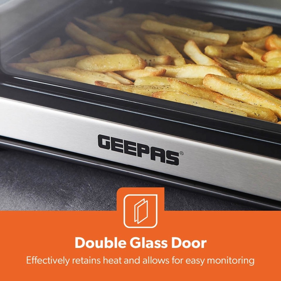 GEEPAS Mini Oven Toaster Grill Tabletop Compact Portable Baking Cooker ...