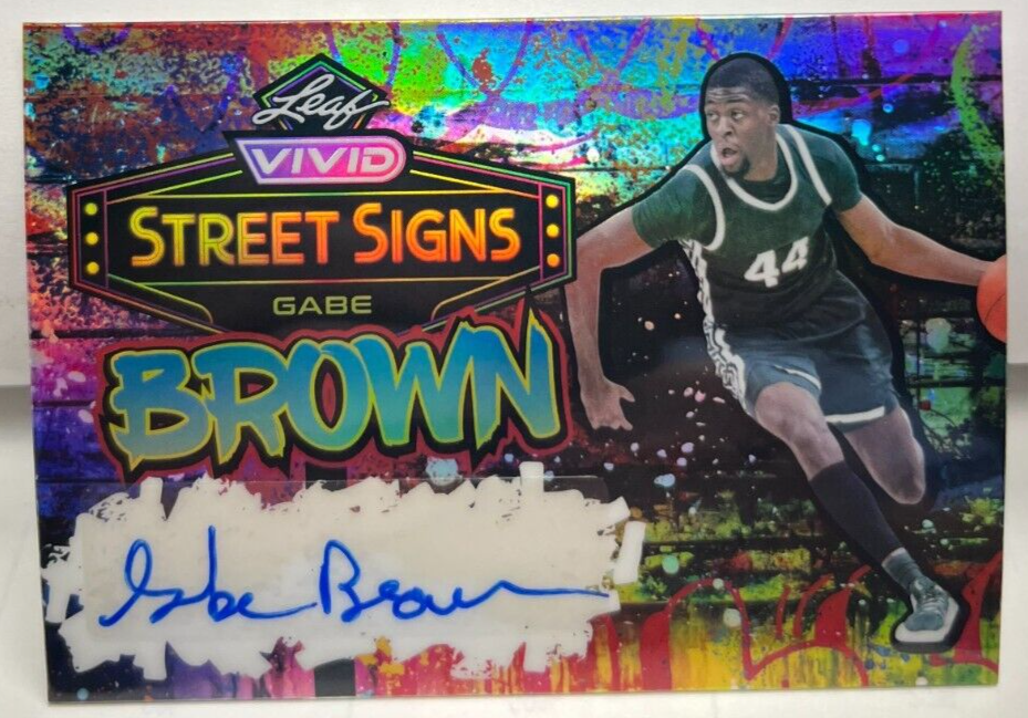 Gabe Brown 2023 Leaf Vivid Street Signs Autograph Auto/25 - RAPTORS ...