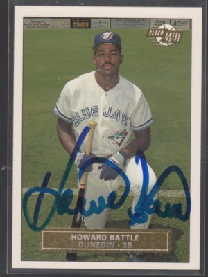 HOWARD BATTLE 1992-93 Fleer Excel #238 Dunedin TTM/IP Signed ...