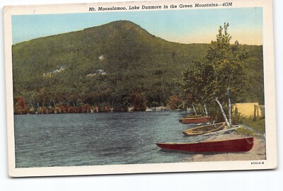 Mt Moosalamoo Lake Dunmore Green Mountains VT Linen Postcard Vtg ...