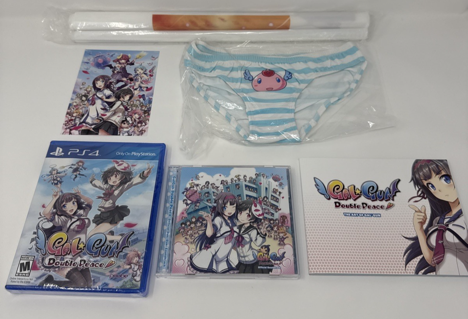 Gal Gun Double Peace Mr Happiness Ed PS4 Sealed Game Full Set Rare ...