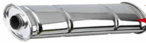 Exhaust Back - Middle Box Oval - Polished 47.62 x 12" | eBay
