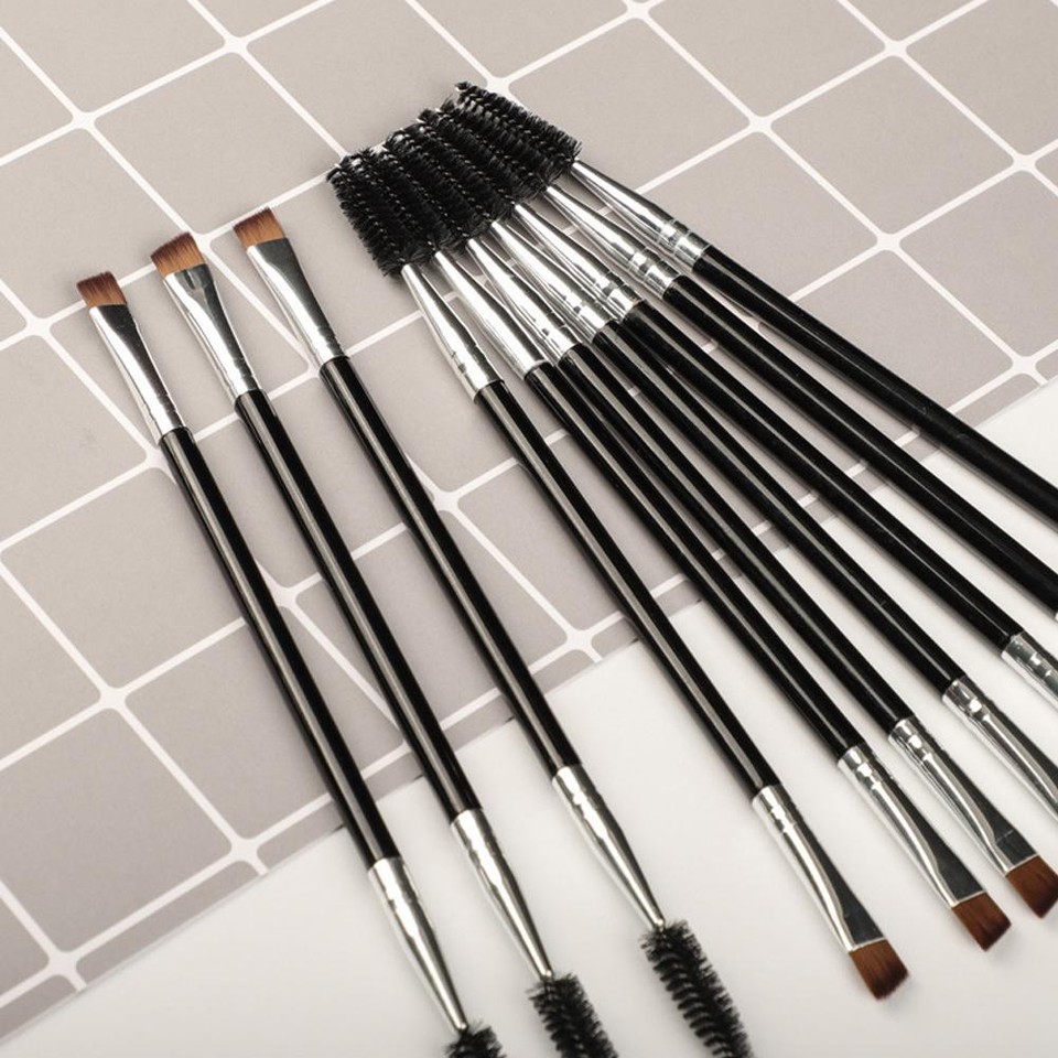 2in1 Eyebrow Brush Double Brow Brush Beauty Tools Oblique Head Eyelash ...