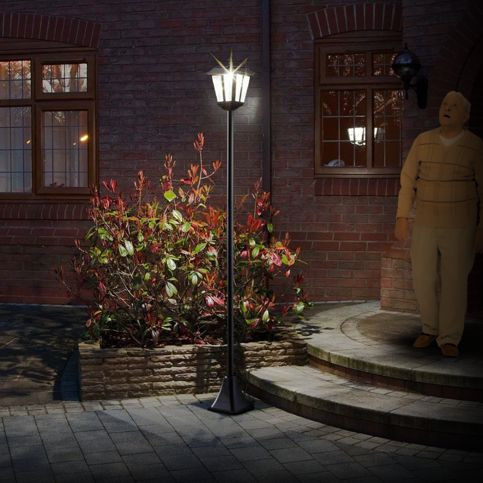 Solar Victorian Style LED Lamp Post Bright 100L Outdoor Light Garden ...