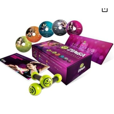 Zumba Fitness Exhilarate Body Shaping System 4 Cds + Bonus CD Weights ...