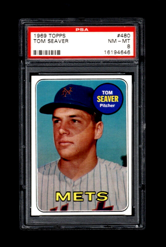 1969 Topps #480 TOM SEAVER HOF New York Mets PSA 8 NM-MT | eBay
