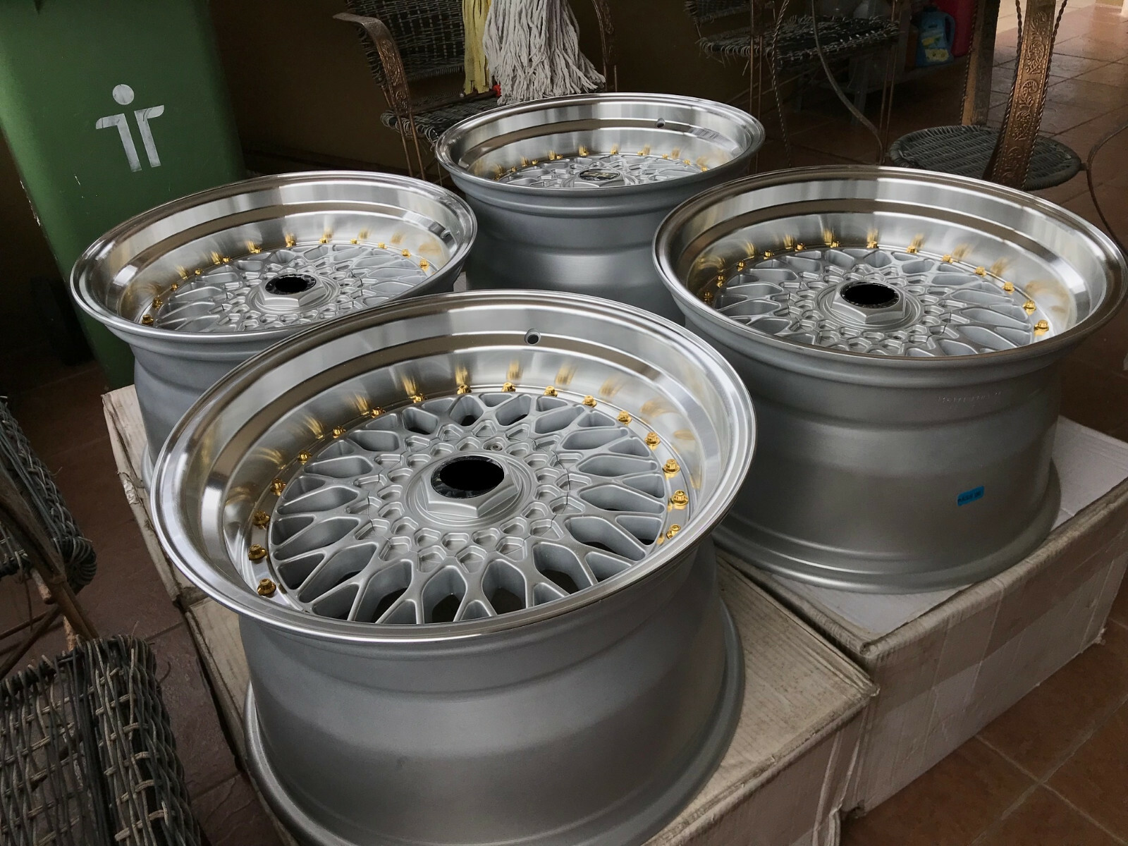 For BMW mercedes JDM 17" RS mesh wheels Style rims 5x112 5x120 5x114.3 ...