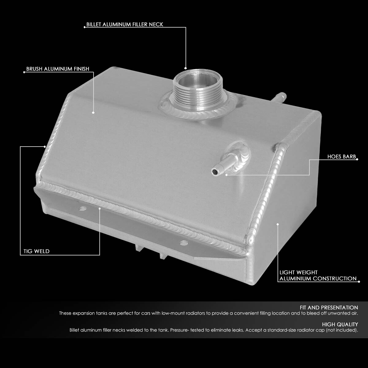 For 15-18 Ford Mustang Aluminum Coolant Recovery Overflow Expansion ...