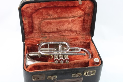 Besson Cornet Silver Tone Vintage Untested Instrument w/Hardcase | eBay UK