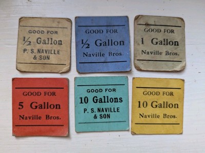 6 Vintage World War 2 Mileage Fry Gas Ration Stamps Gasoline P.S ...