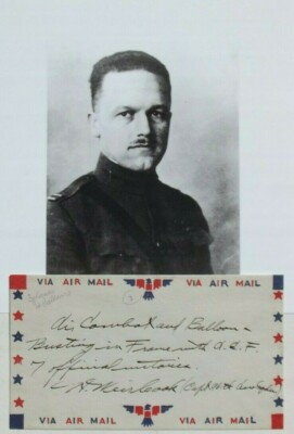 Harvey Weir Cook Autograph Aero World War 1 Fighter Pilot KIA 1943 Cook ...