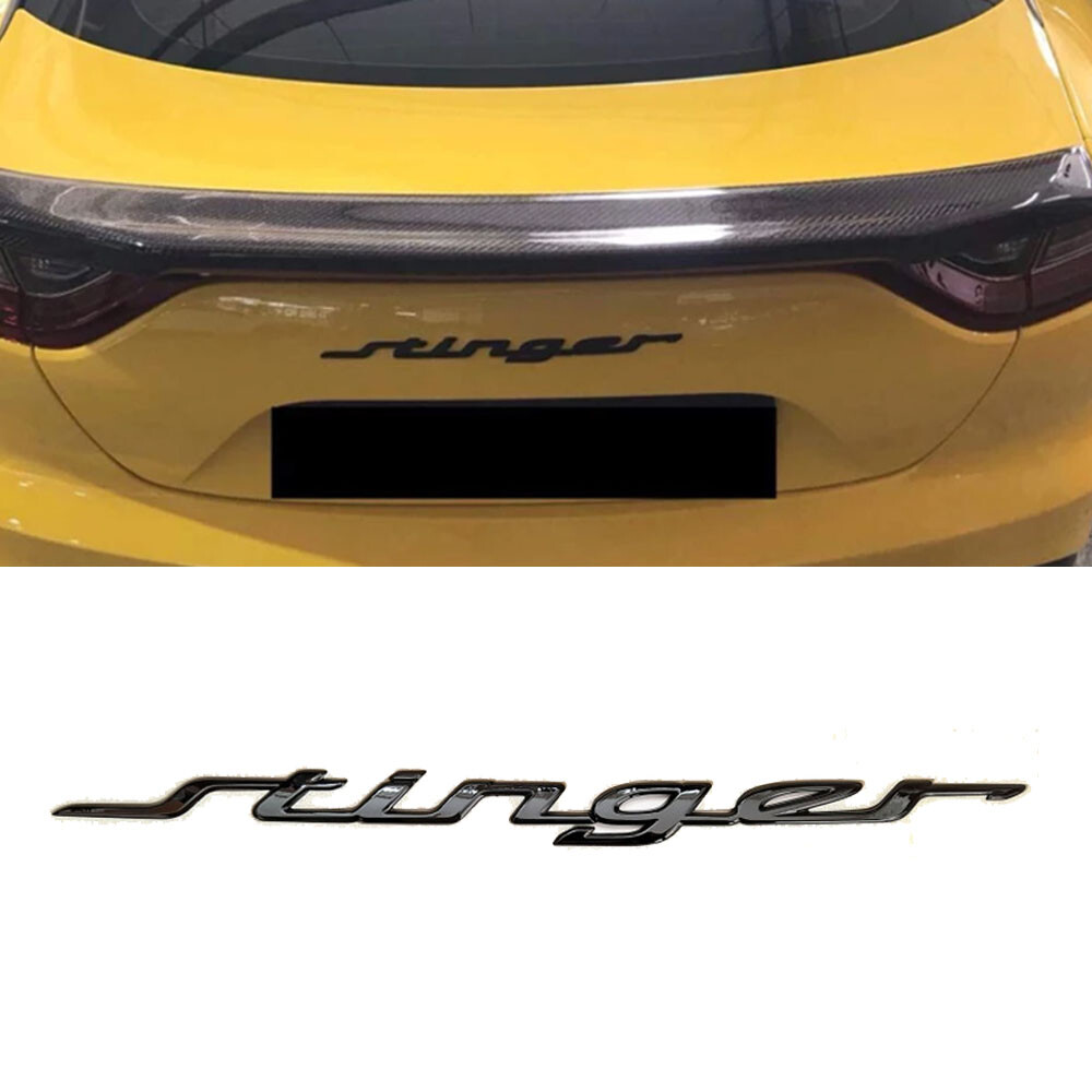 New Black High Glossy 'Stinger' Lettering Emblem Nameplate for Kia ...